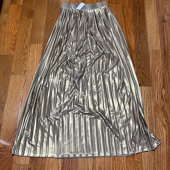 New York & Company | Skirts | Long Gold Maxi Skirt | Poshmark